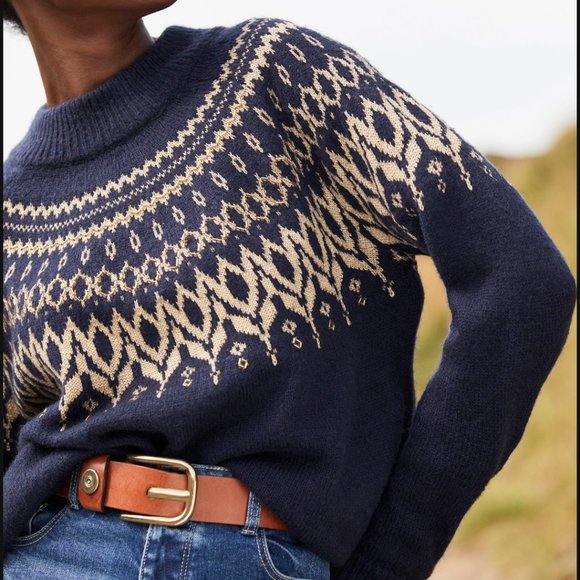 Joules | Sweaters | Joules Elvie Embellished Fair Isle Sweater | Poshmark